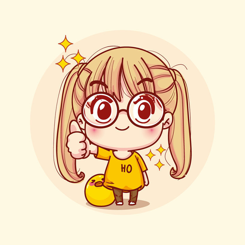 Cartoon Girl Thumbs Up Vector