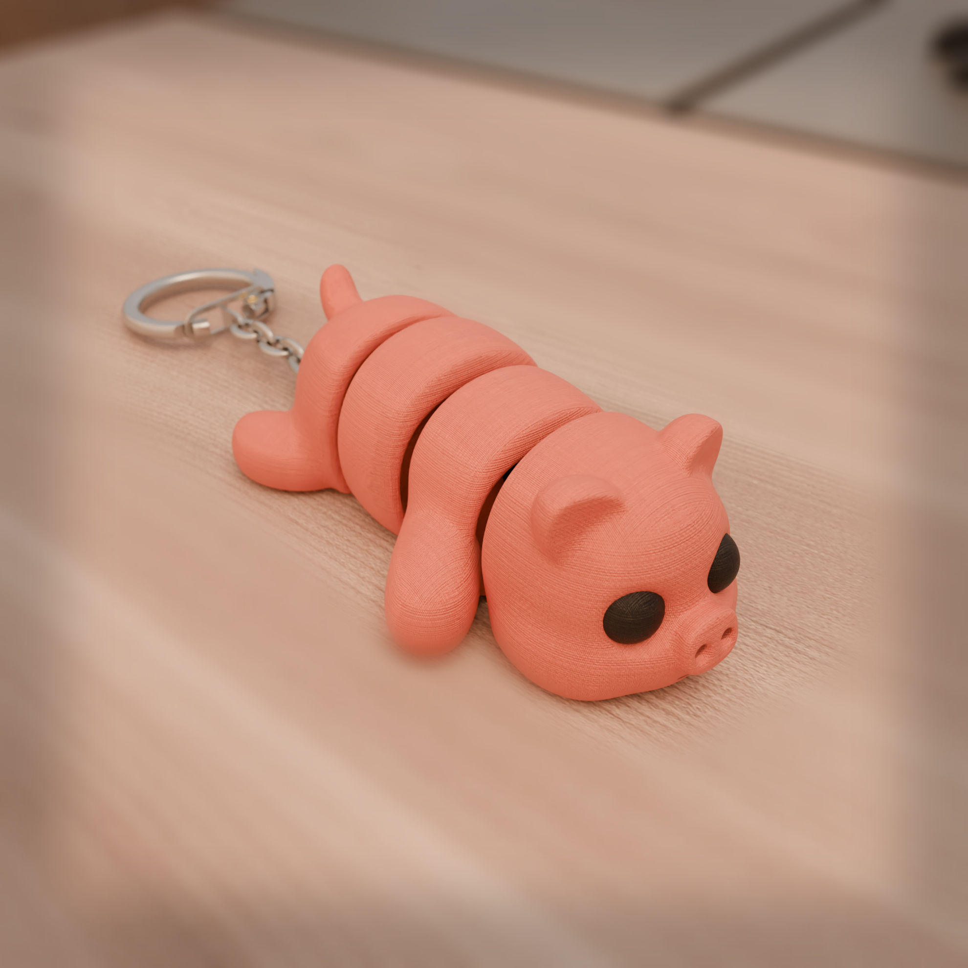ARTICULATED PIG KEYCHAIN 3D PRINTING MODEL STL ARTICULATED PIG KEYCHAIN 3D PRINTING MODEL STL