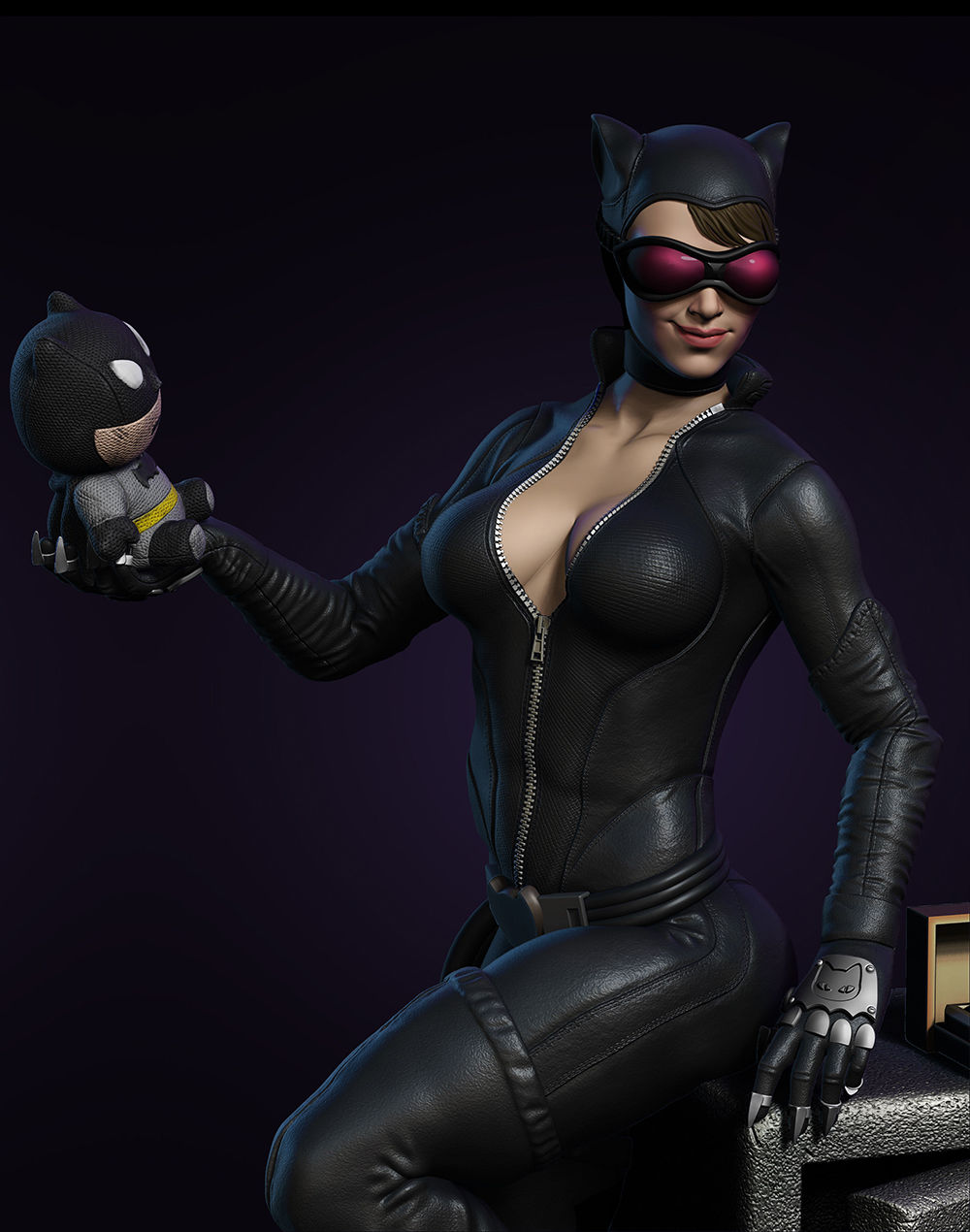 Catwoman Washed 3d Model Ready To Print Stl