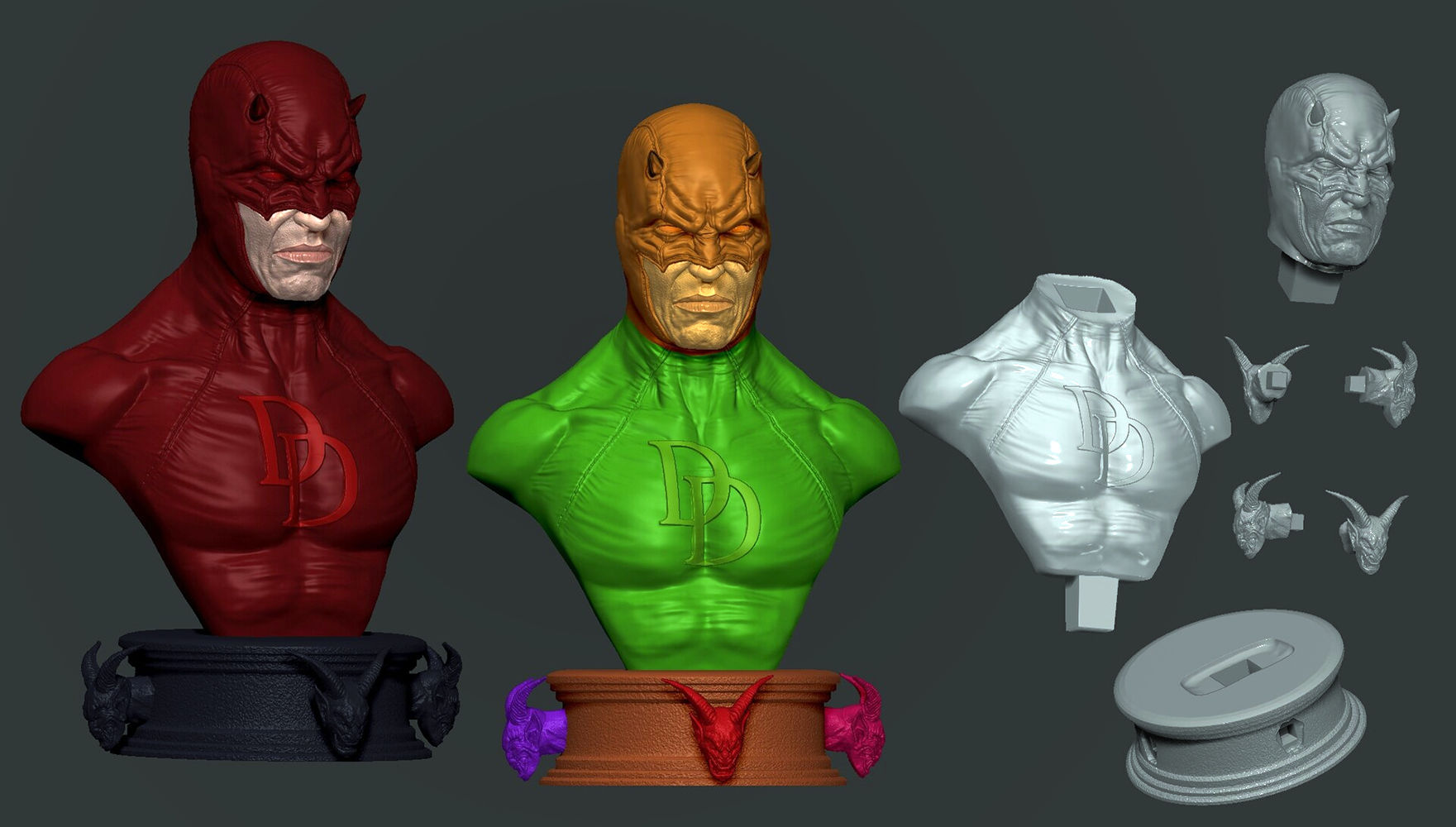 Daredevil Bust 3d Printing Model Stl