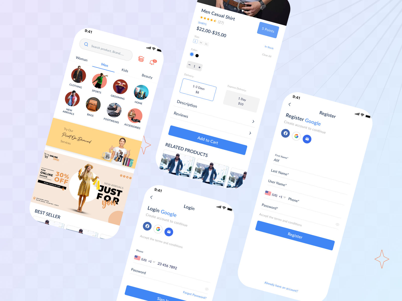 E-commerce - Mobile App Design Template E-commerce - Mobile App Design Template