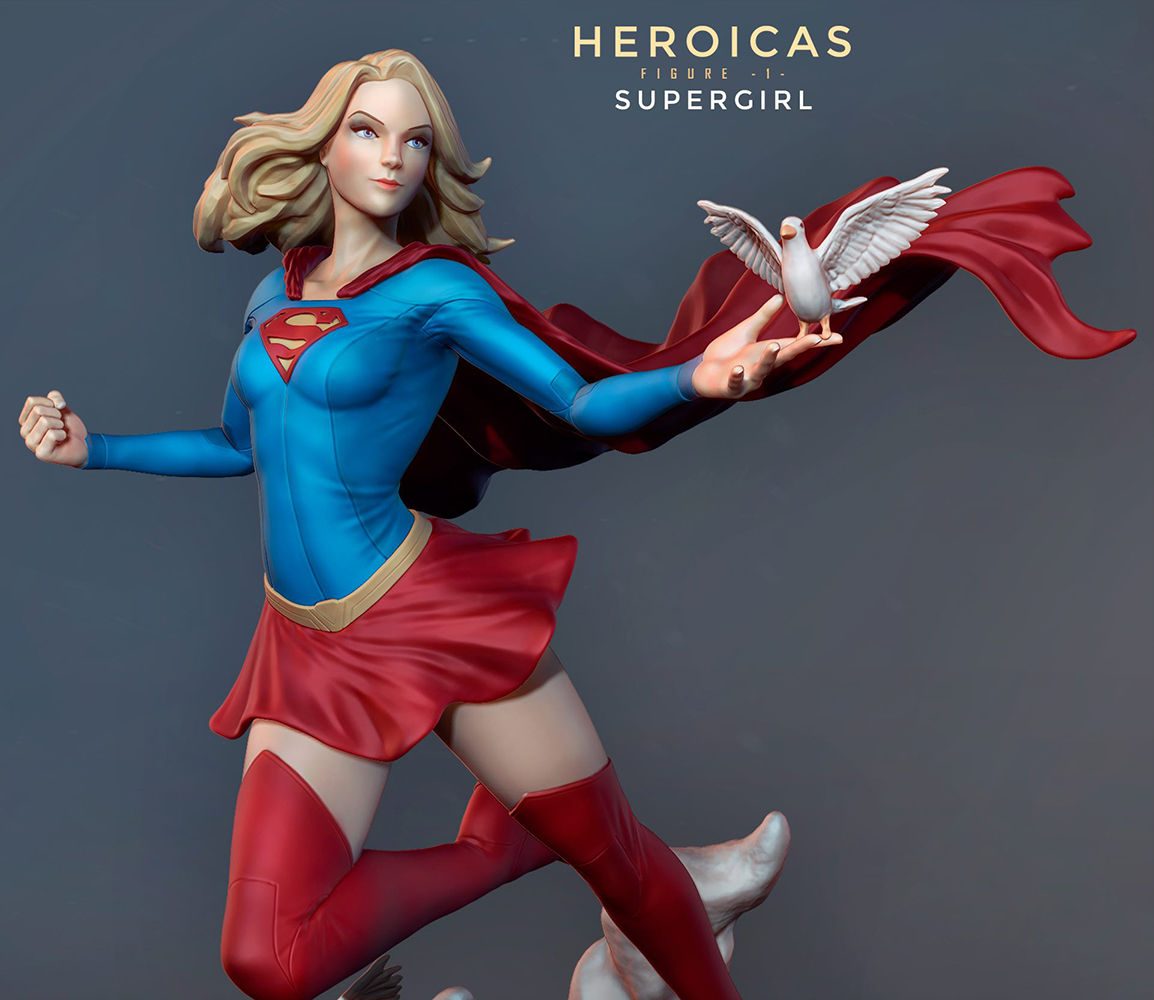 Heroicas Supergirl 3d Model Ready To Print Stl