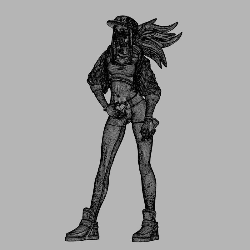Kda Akali 3d Printing Model Stl