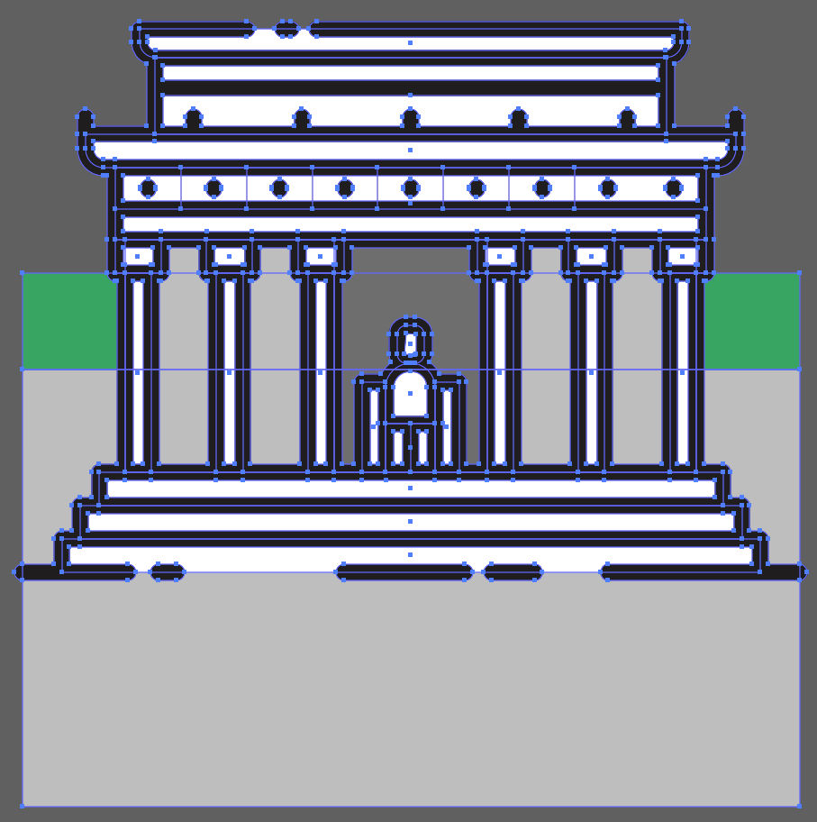 Lincoln Memorial vector illustration Lincoln Memorial vector illustration