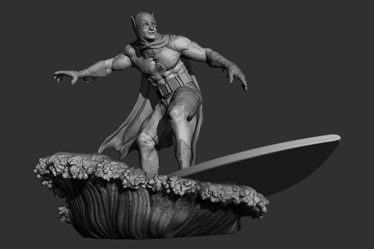 Surfing Batman 3d Model Ready To Print Stl