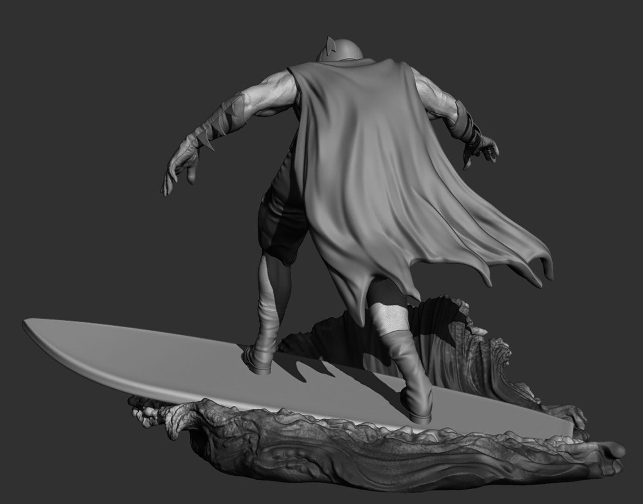 Surfing Batman 3d Model Ready To Print Stl
